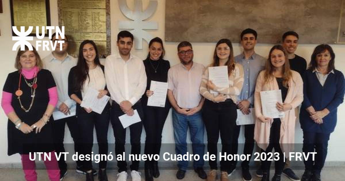 UTN VT designó al nuevo Cuadro de Honor 2023 | FRVT