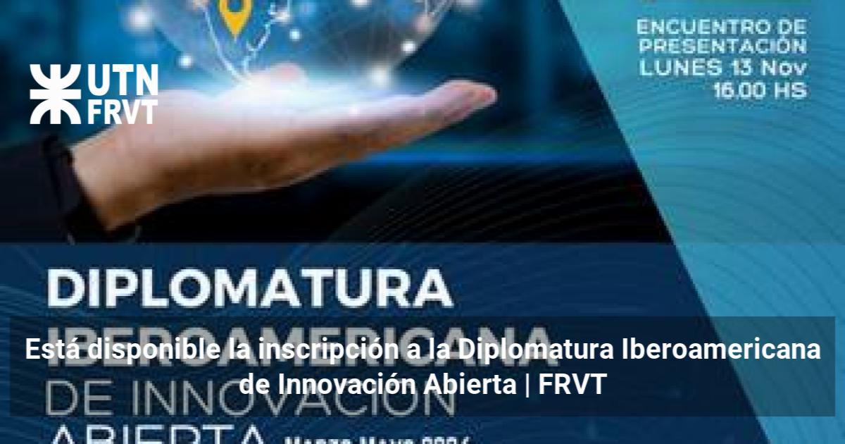 Está disponible la inscripción a la Diplomatura Iberoamericana de ...