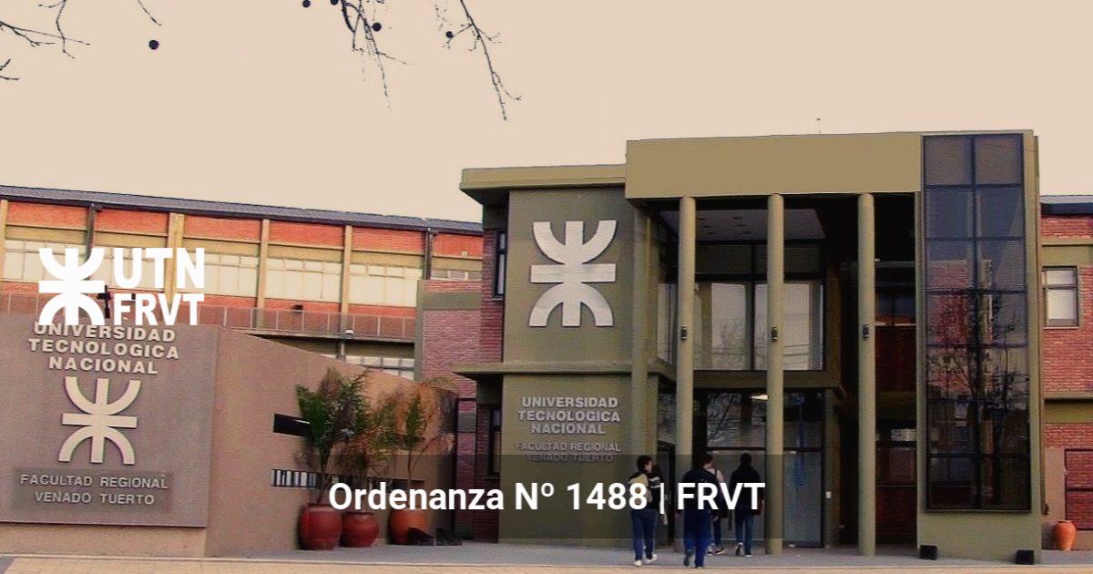 Ordenanza Nº 1488 | FRVT