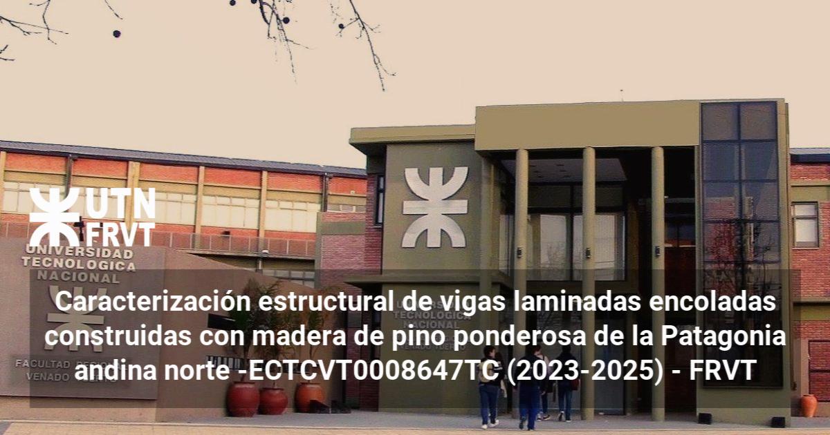Caracterización estructural de vigas laminadas encoladas construidas ...